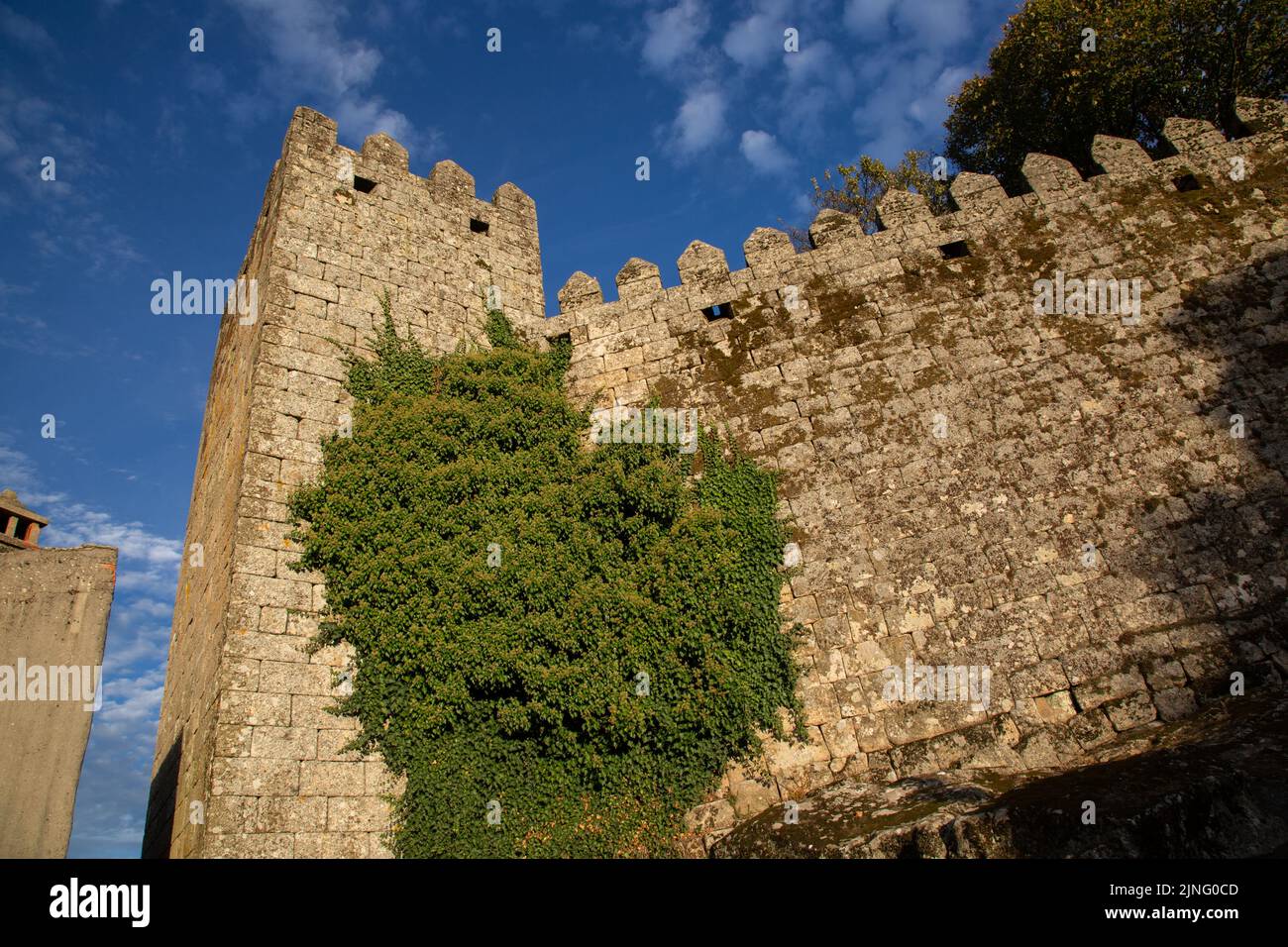 Castle Facade and Tower in Trancoso, Portugal Stock Photo - Alamy