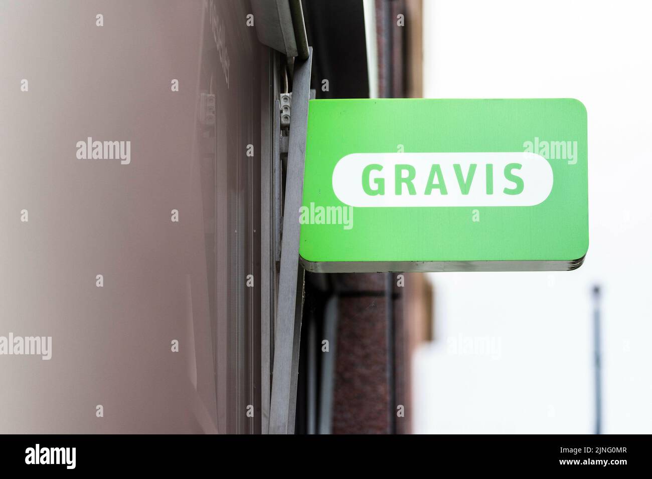 Berlin, Deutschland. 02nd Feb, 2022. The Gravis logo, taken in Berlin ...