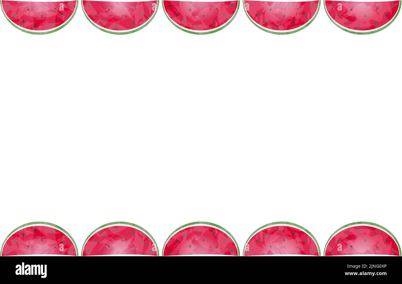 Watermelon: frame, transparent watercolor style Stock Vector Image ...