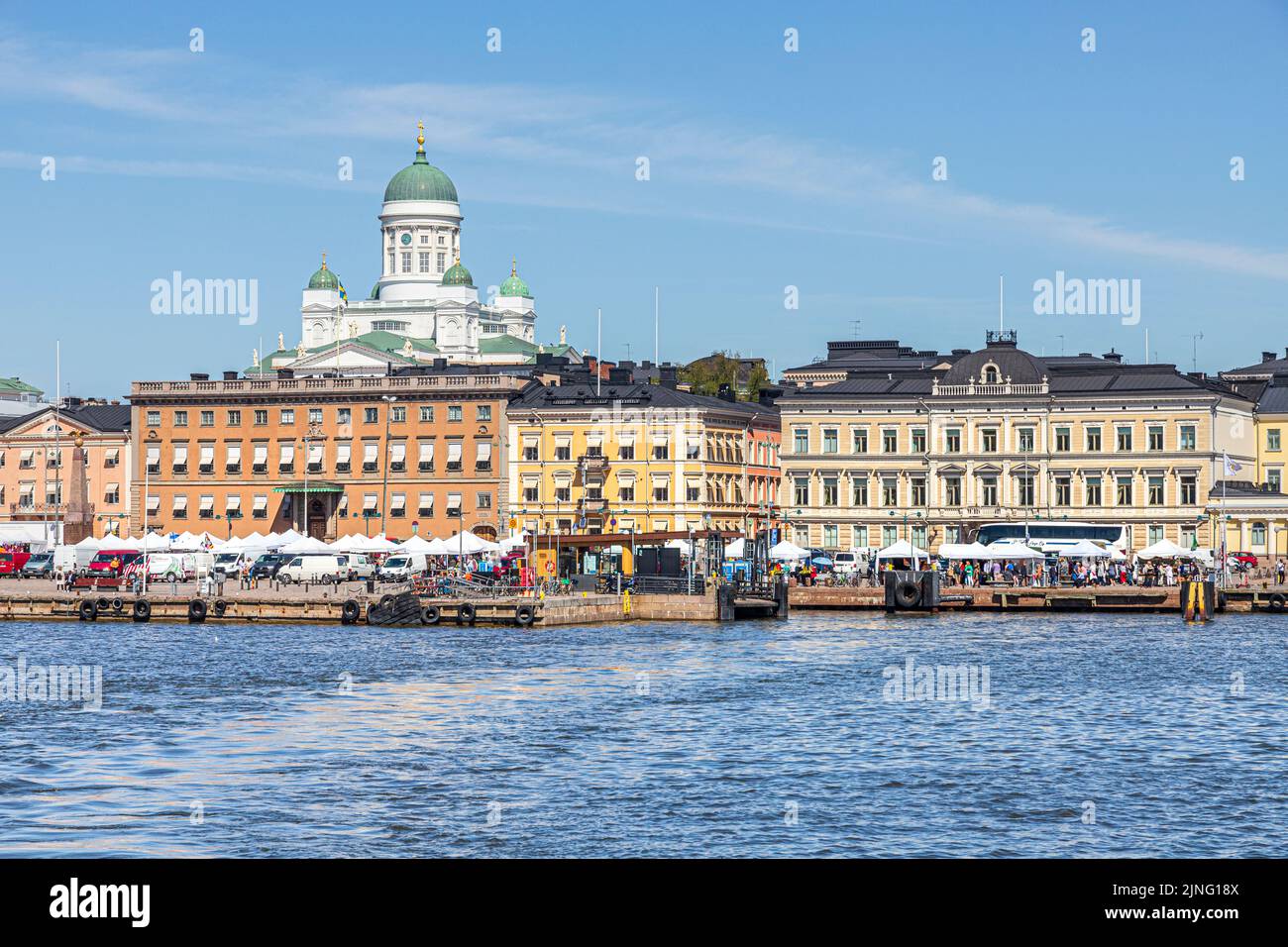 The Market Square (Kauppatori) and harbour waterfront overtopped by the ...