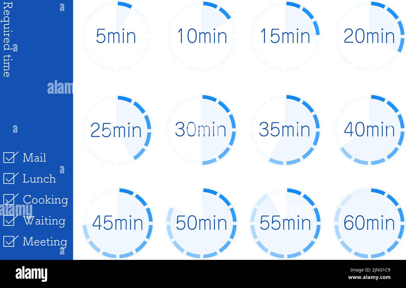 Estimated time required icon vector illustration Stock Vector Image ...
