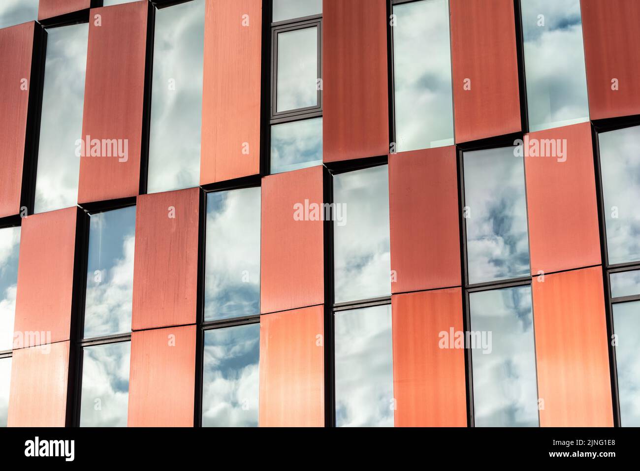 metal and glass wall of the building Stock Photo - Alamy