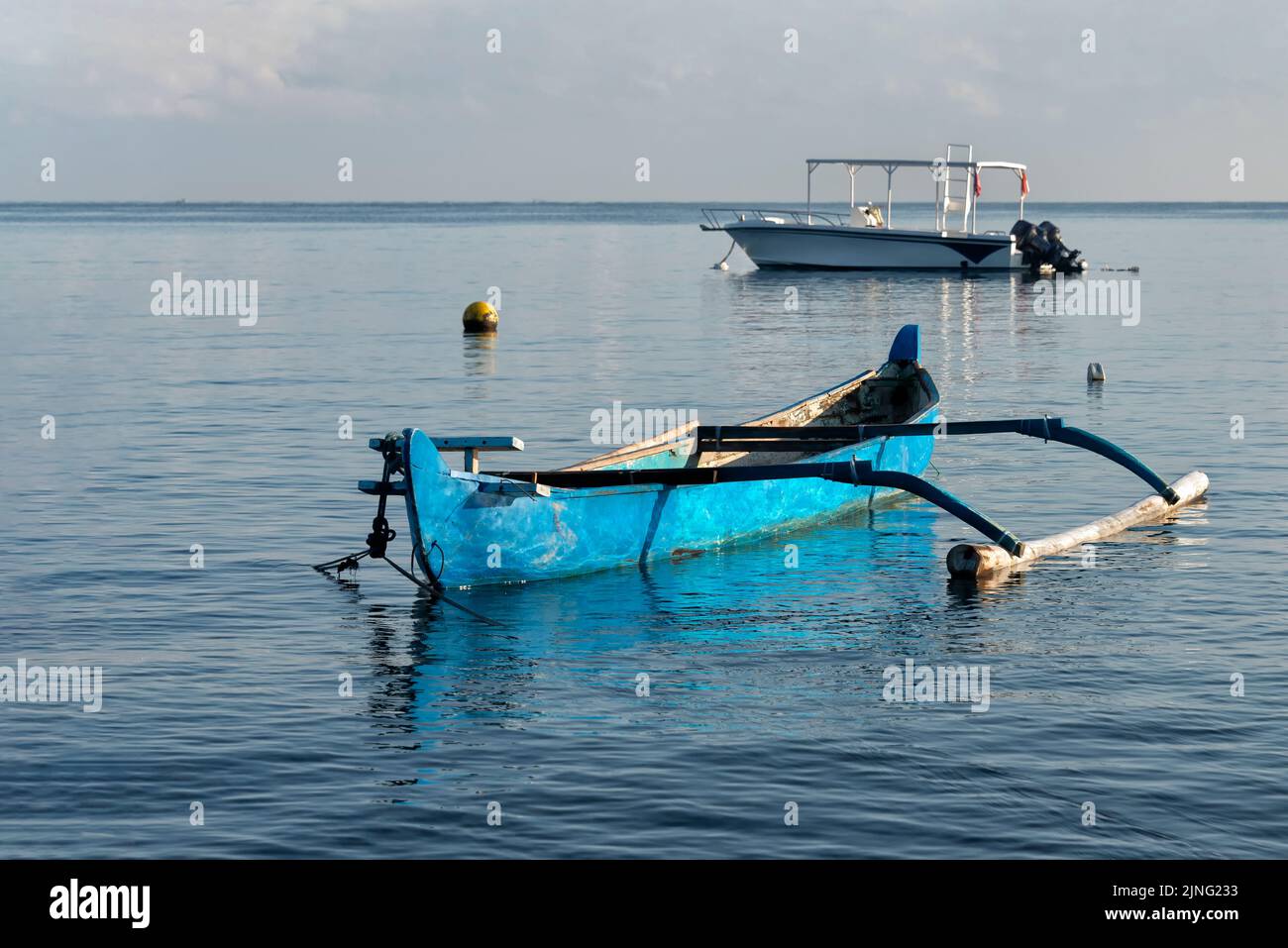 Jukung traditional indonesian boat Stock Photo - Alamy