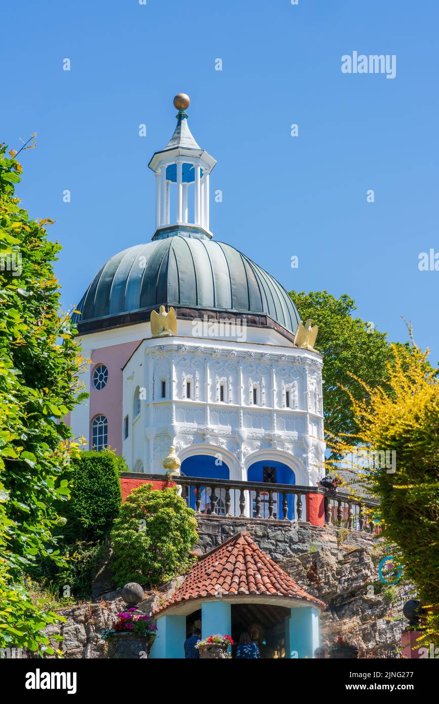 PORTMEIRION, WALES, UK - JULY 07, 2022: Portmeirion is a tourist ...