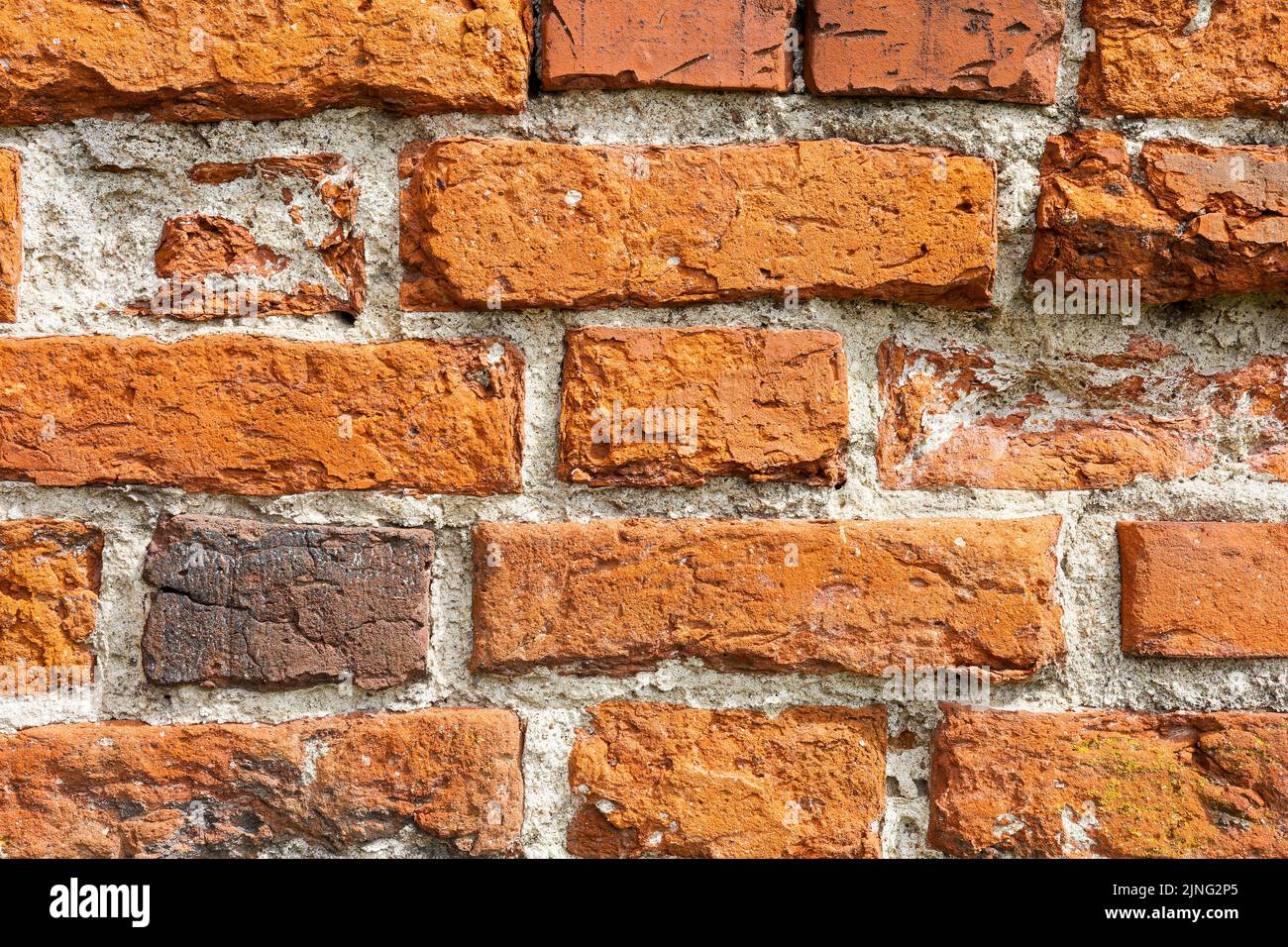 Red old worn brick wall texture background. Vintage effect Stock Photo - Alamy