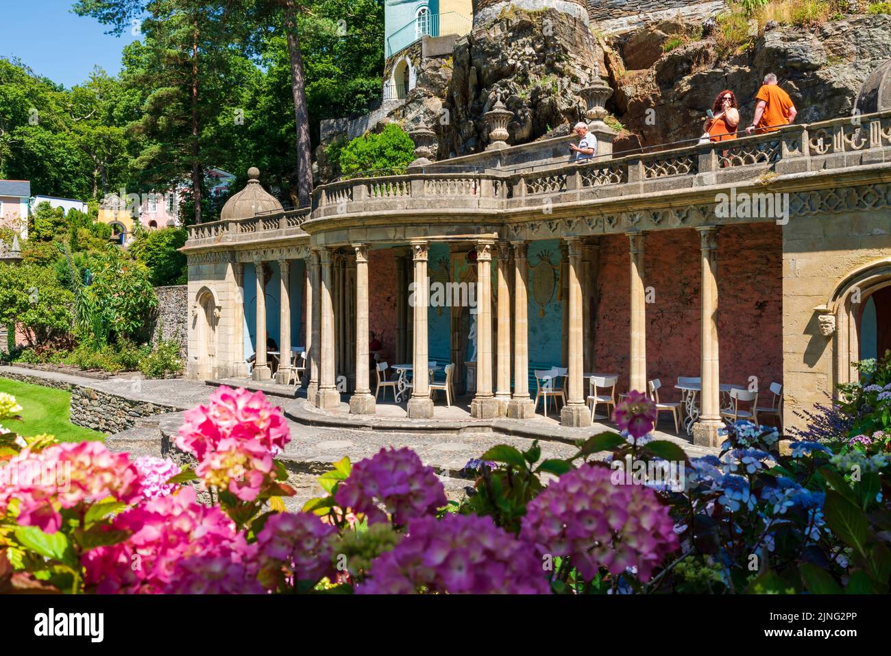 PORTMEIRION, WALES, UK - JULY 07, 2022: Portmeirion is a tourist ...