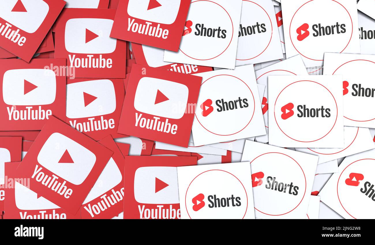 Youtube shorts, Social Media Background Stock Photo - Alamy