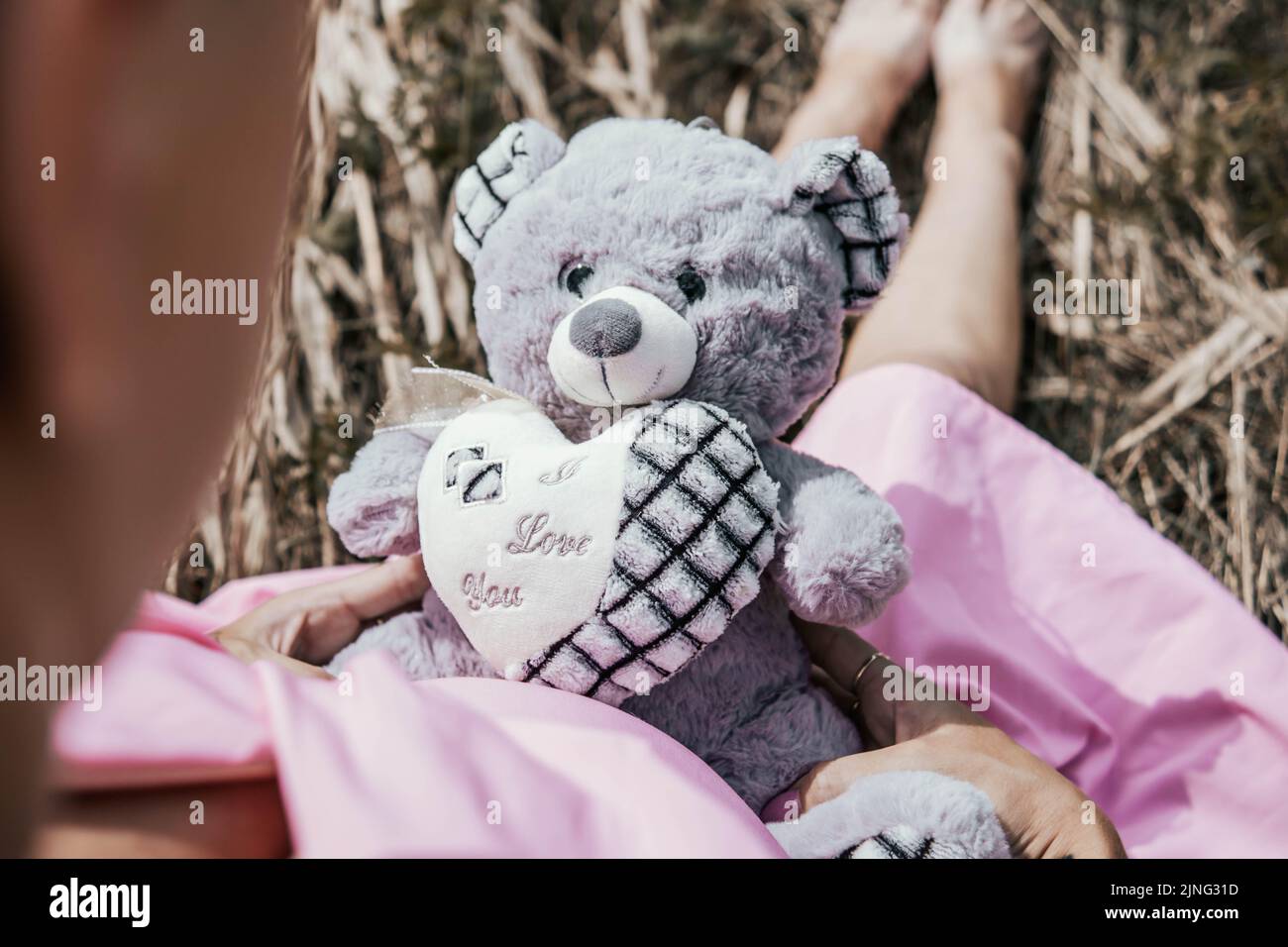 Close-up portrtait of a pergant adorable lady Stock Photo - Alamy