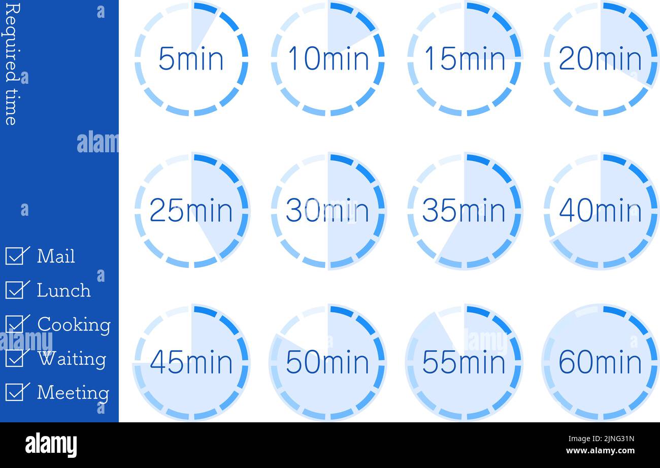 Estimated time required icon vector illustration Stock Vector Image ...