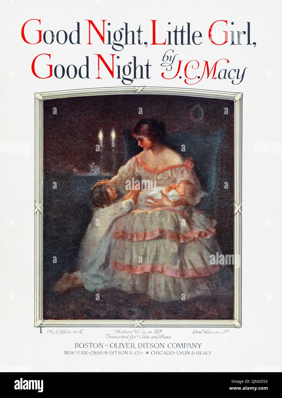 Good night, little girl, good night (1898) by J. C. Macy, Published by ...