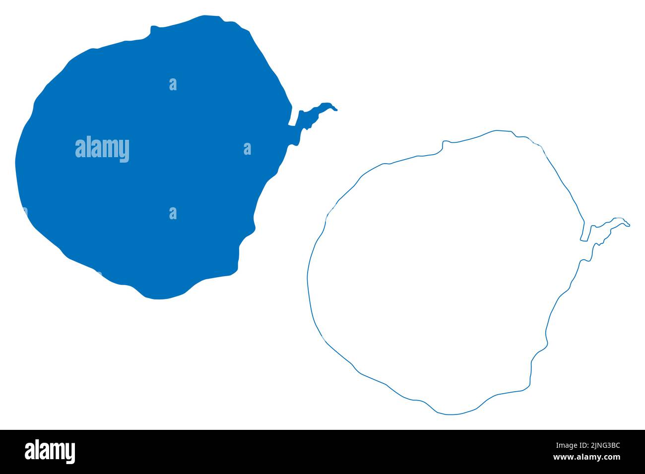 Lake Red (Republic of Croatia) map vector illustration, scribble sketch ...