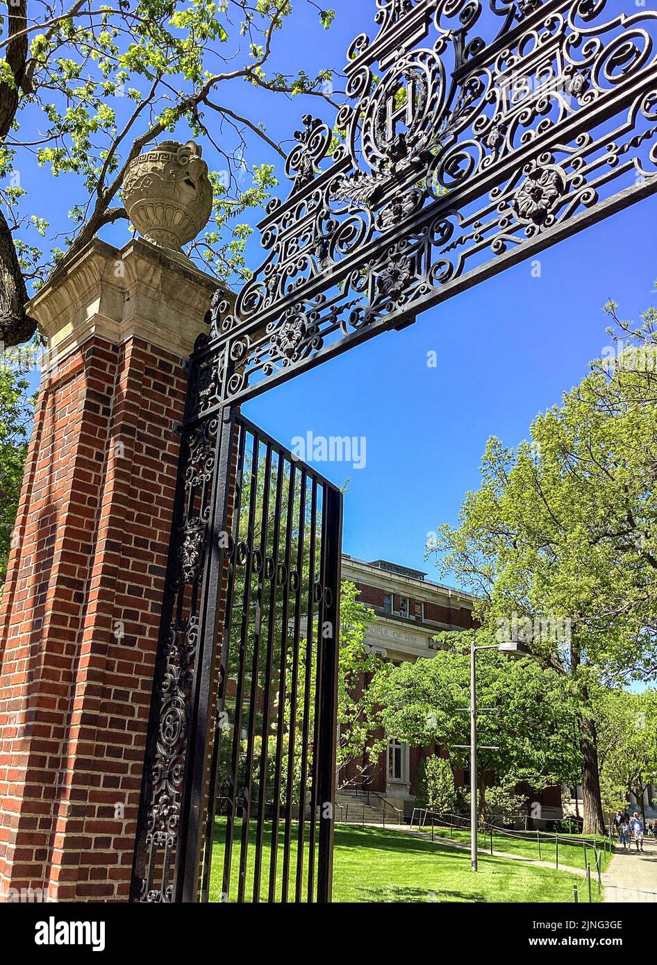 Entrance Gate to Harvard Yard - Harvard University - Cambridge ...