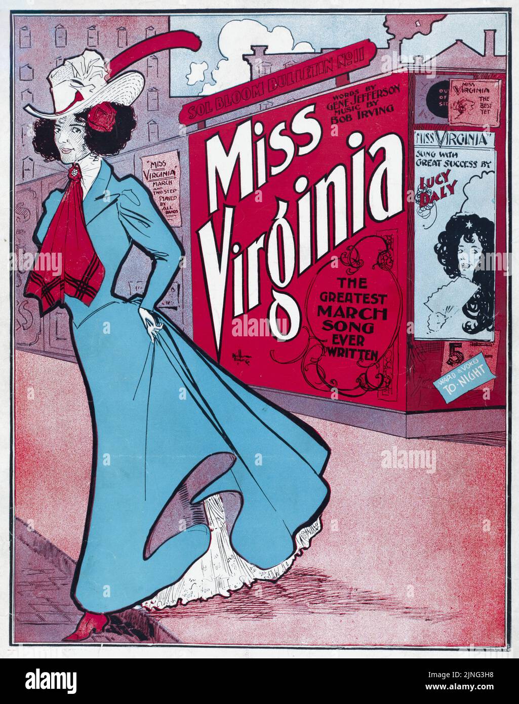 Miss Virginia (1899) March song, Words by Gene Jefferson, Music by Bob ...