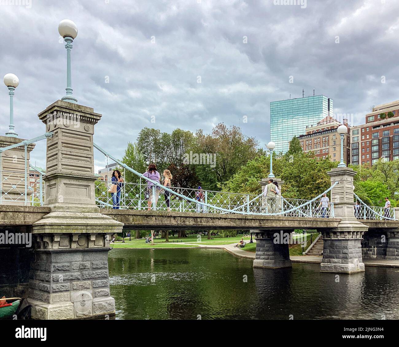 Bridge in the Boston Public Garden, Boston, Massachusetts Stock Photo ...