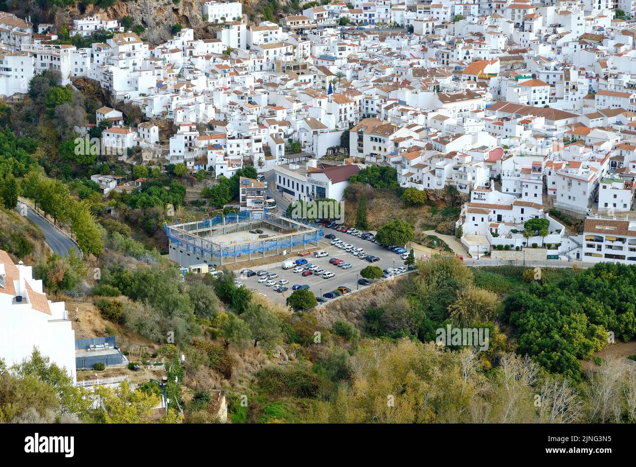 Ojén, Malaga December 16, 2022, Ojén Spain urban view of the city with ...