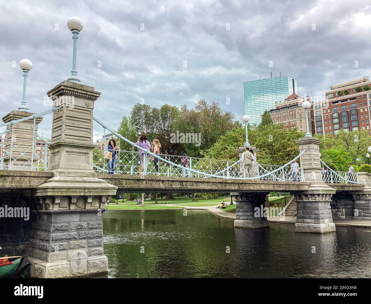 Bridge in the Boston Public Garden, Boston, Massachusetts Stock Photo ...
