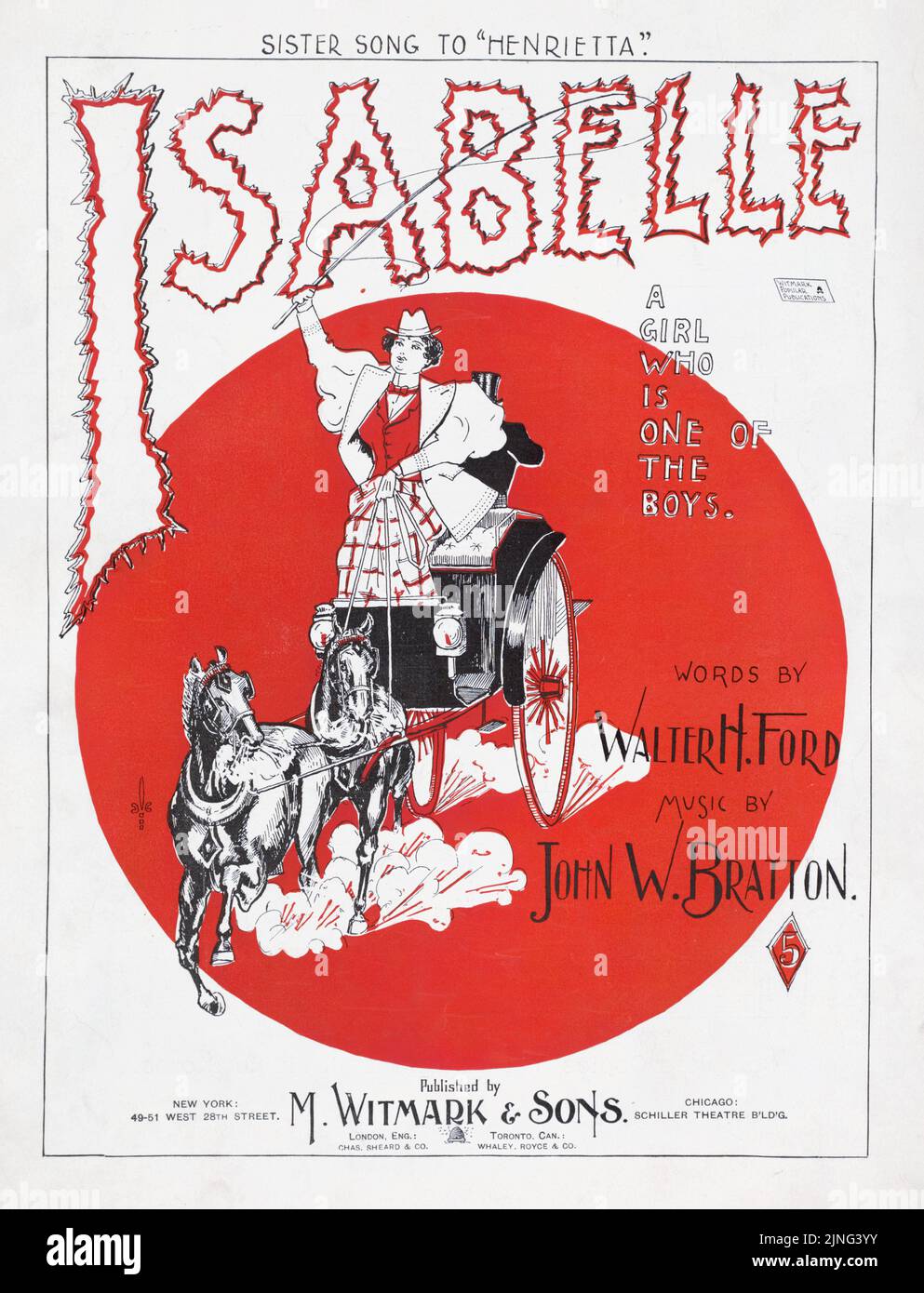Isabelle (1896) Words by Walter H. Ford, Music by John W. Bratton ...