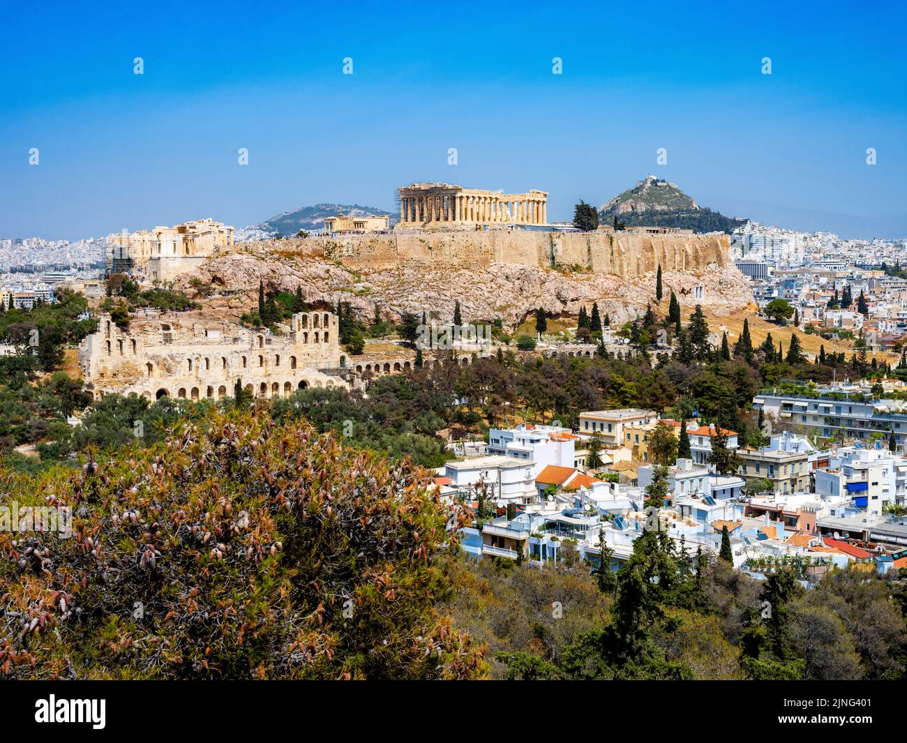 Ruins of the Temple of Parthenon, Acropolis,UNESCO World Heritage Site,Athens,Greece,Europe ...