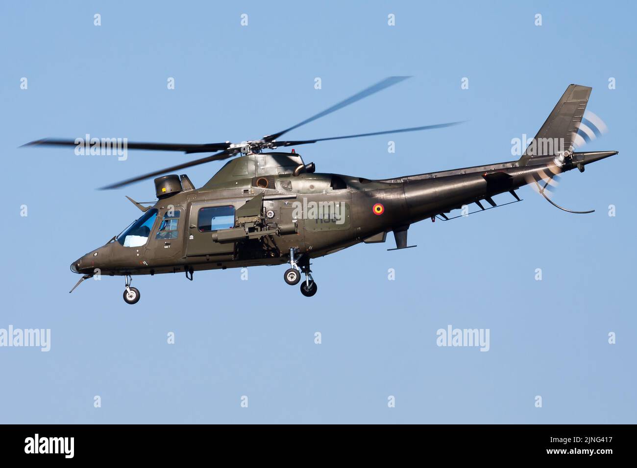 Kleine Brogel, Belgium - September 12, 2012: Military helicopter at air ...