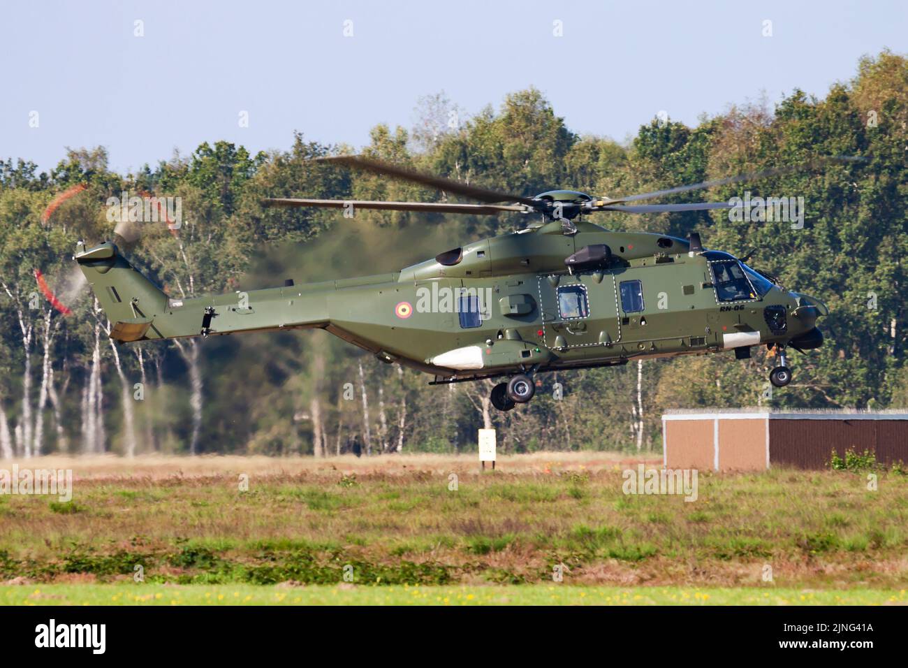 Kleine Brogel, Belgium - September 12, 2012: Military helicopter at air ...