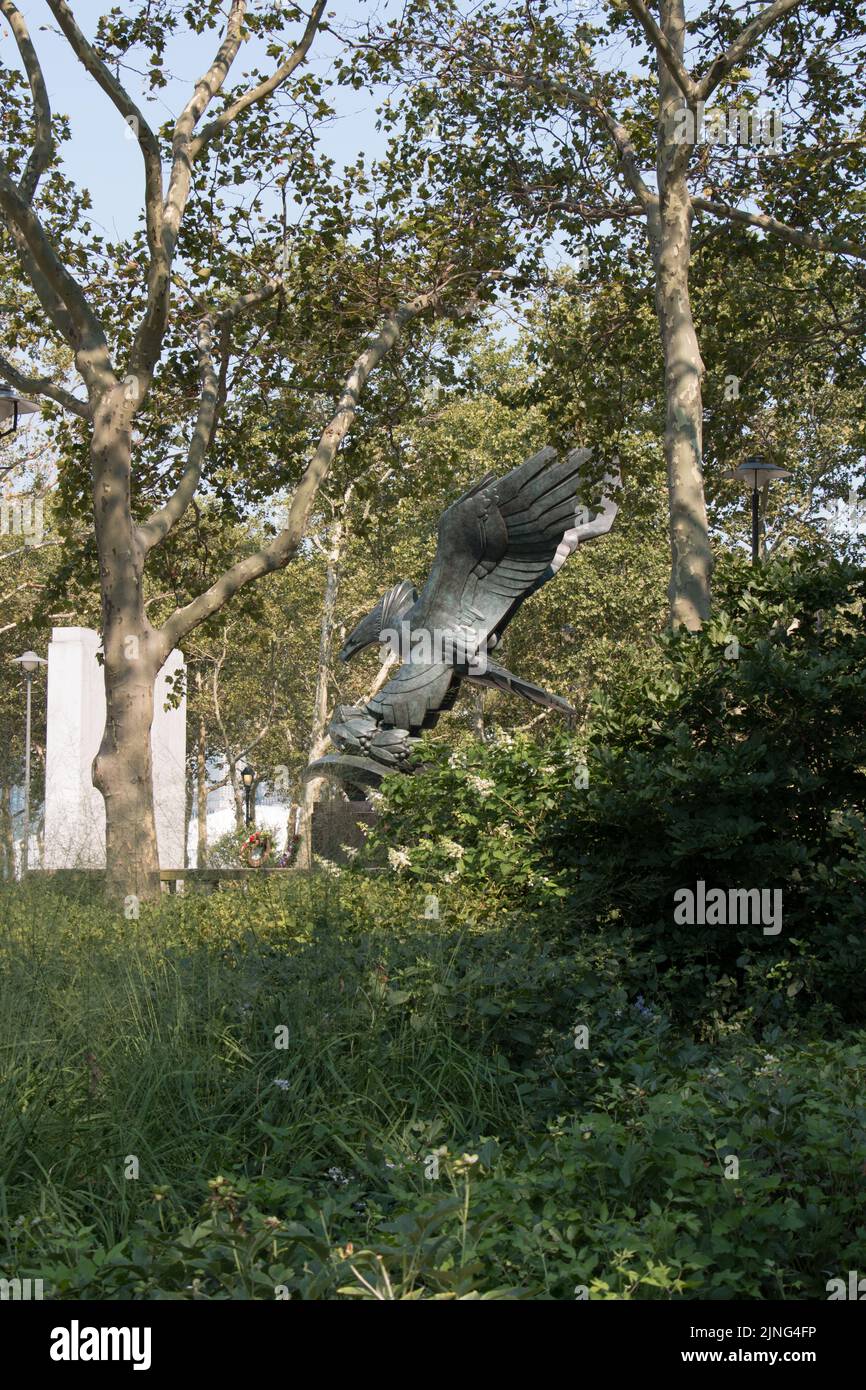 black crow flying in the forest Stock Photo - Alamy