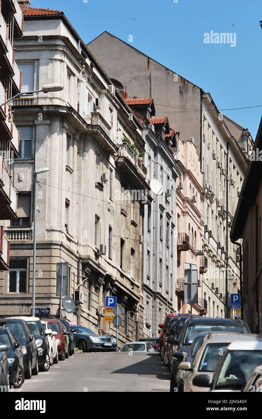 Streets in Belgrade of Serbia Stock Photo - Alamy