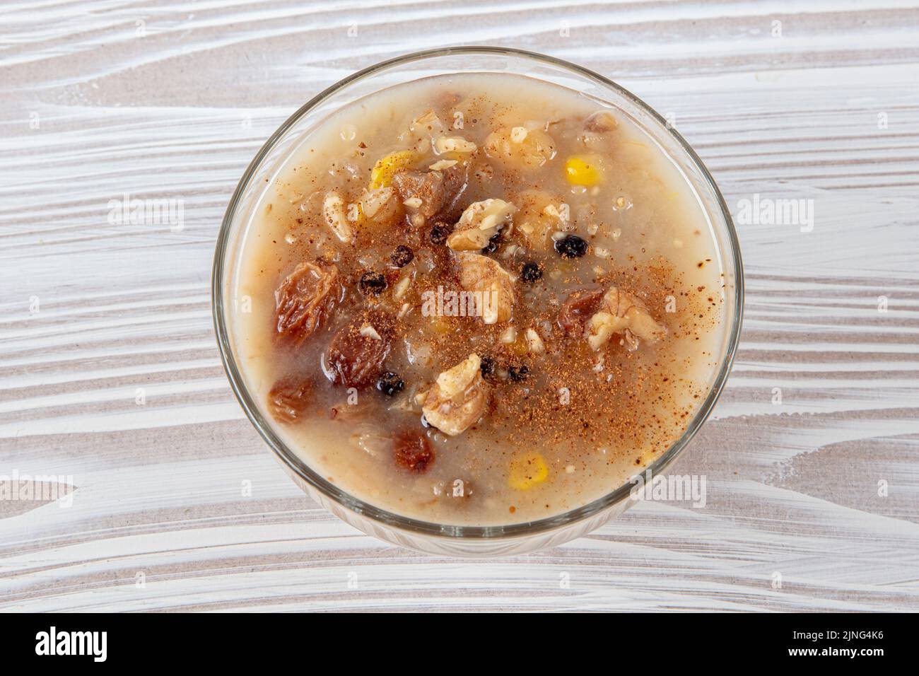 Traditional Turkish dessert called "Aşure" also known as Ashura, Asure ...