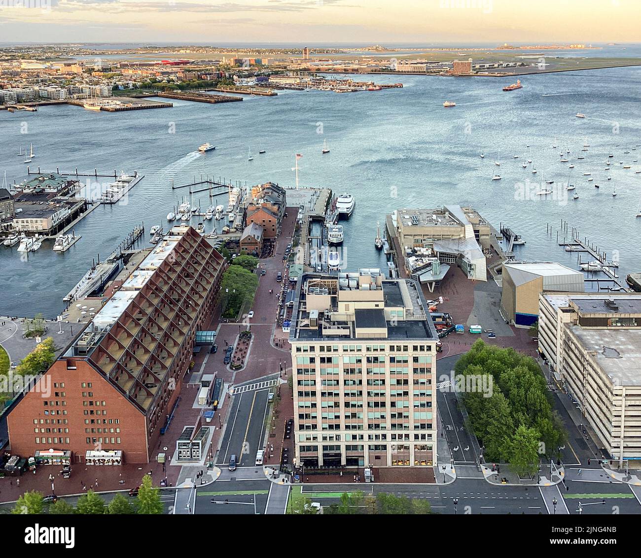 Aerial view boston harbor hi-res stock photography and images - Alamy