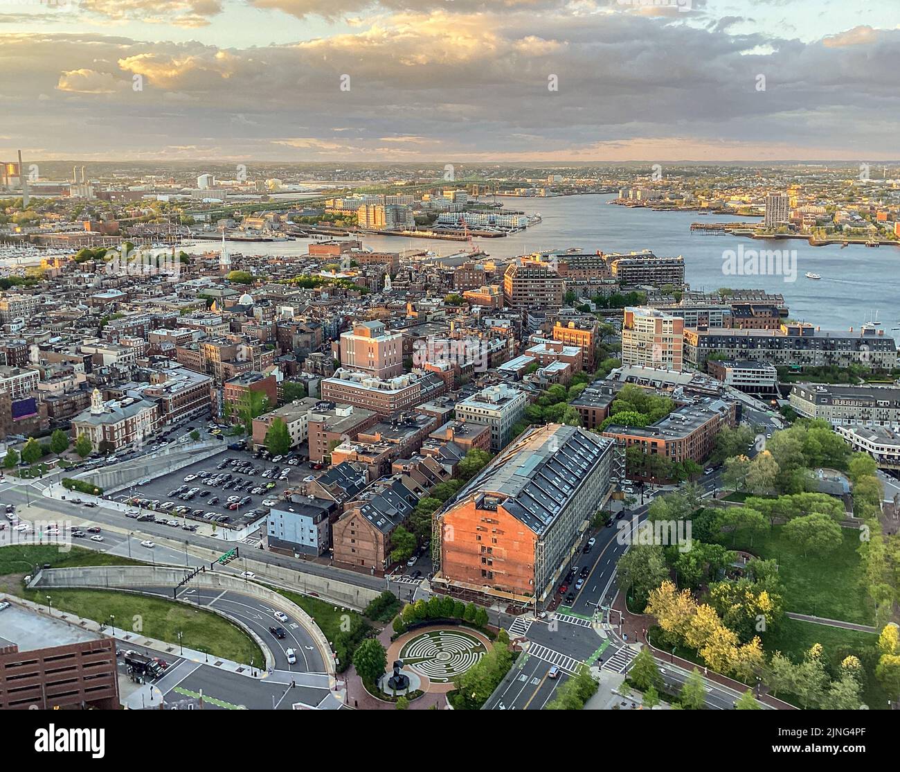 Boston Cityscape Skyline Looking North Towards the North End and ...