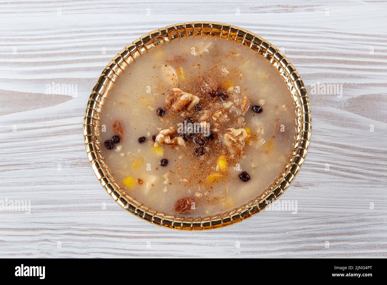 Traditional Turkish dessert called "Aşure" also known as Ashura, Asure ...