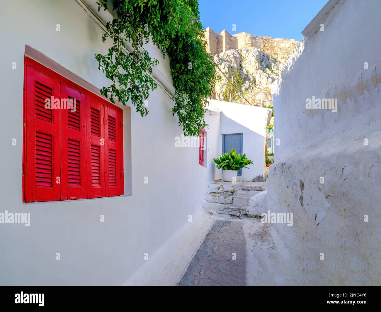 Scenic Streets of old Town, Plaka District, Athens,Greece,Europe Stock ...