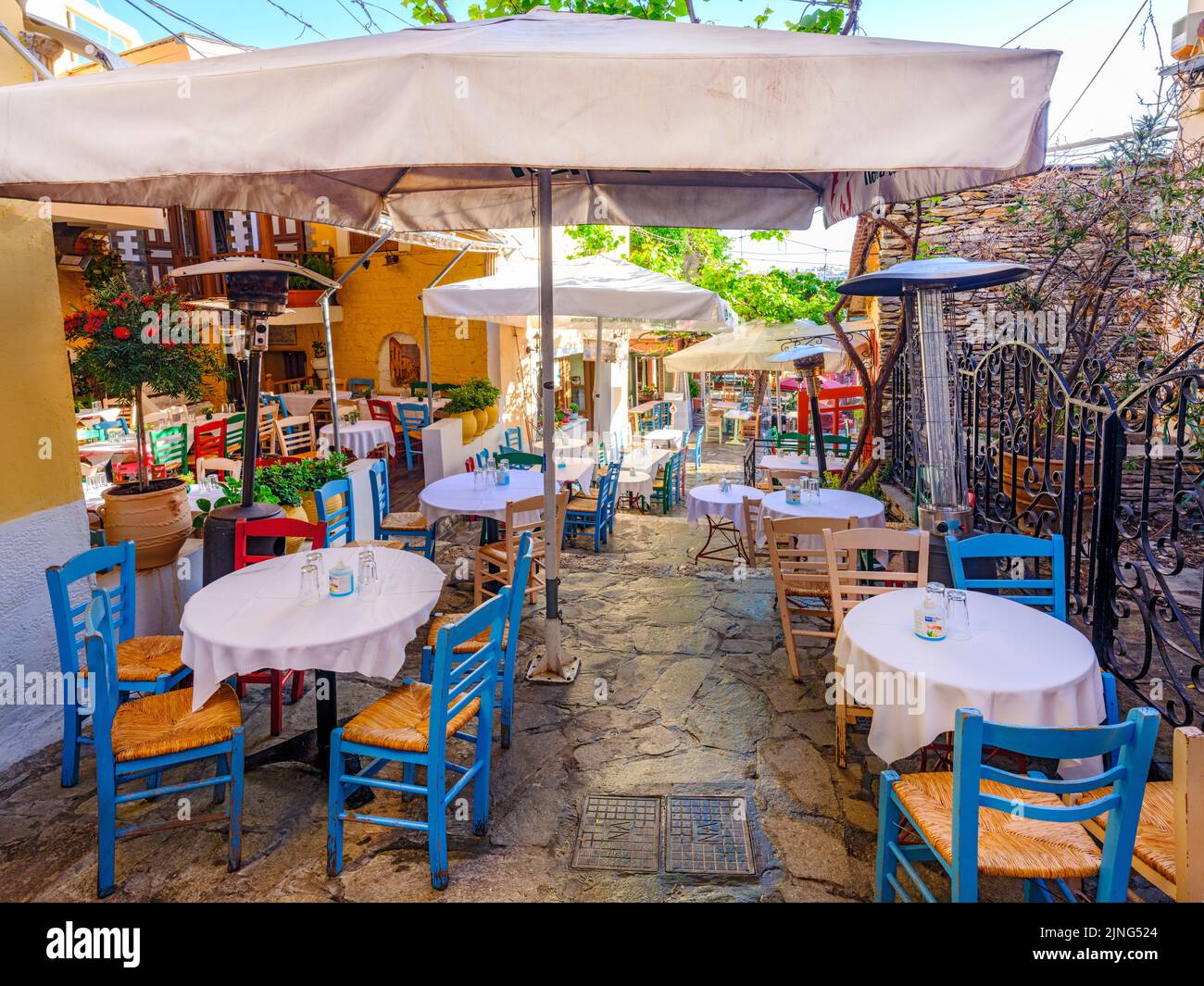 Scenic Streets of old Town, Plaka District, Athens,Greece,Europe Stock ...