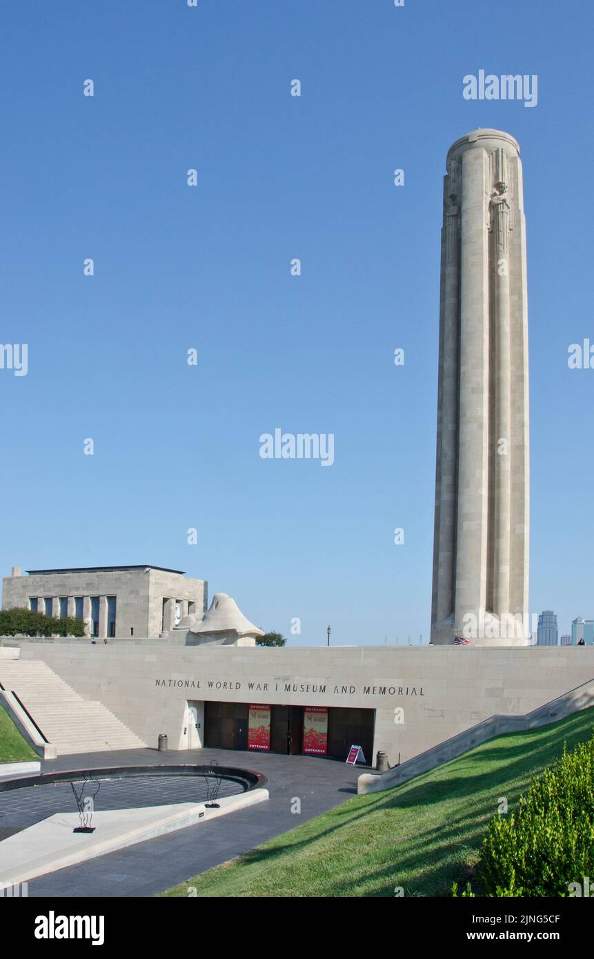 The Liberty Memorial stands above the National World War I Museum in ...