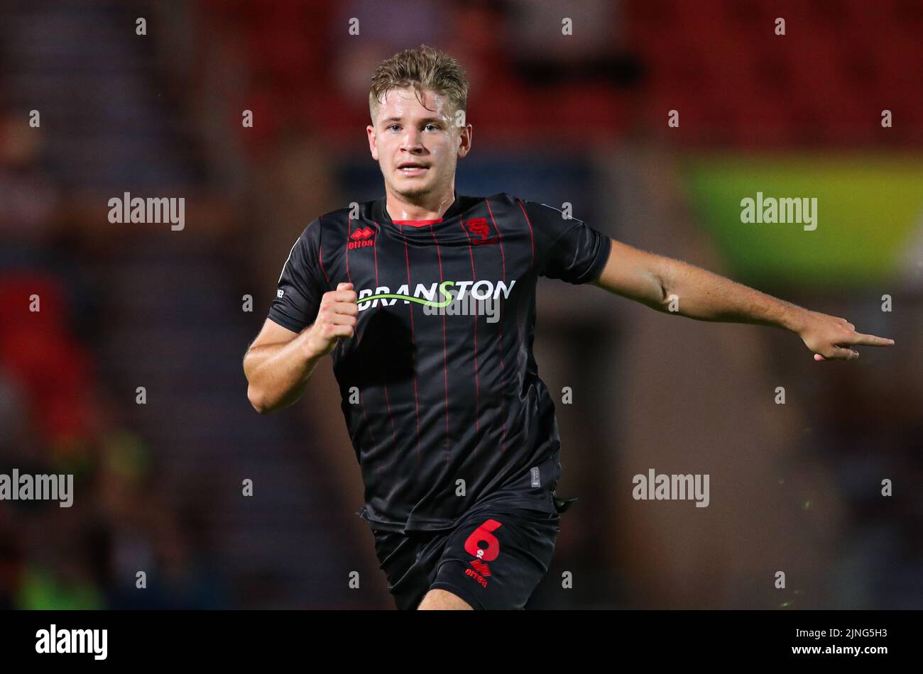 Lincoln City's Max Sander during the Carabao Cup, first round match at ...