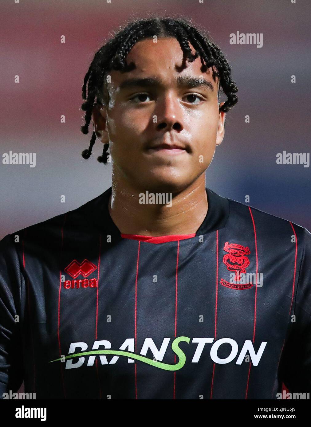 Lincoln City's Jovan Makama during the Carabao Cup, first round match ...