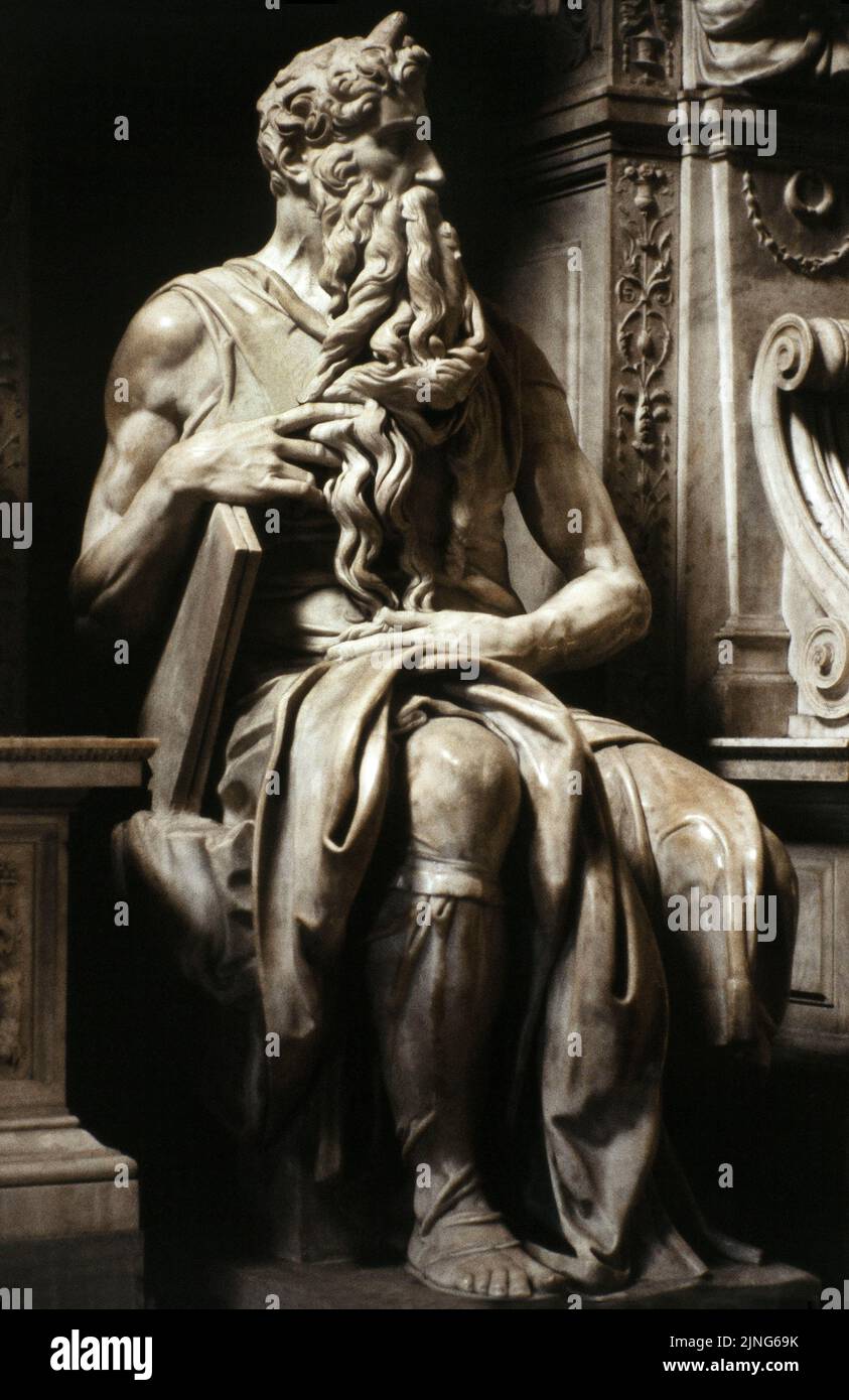 Rome, Moses by Michelangelo Stock Photo - Alamy
