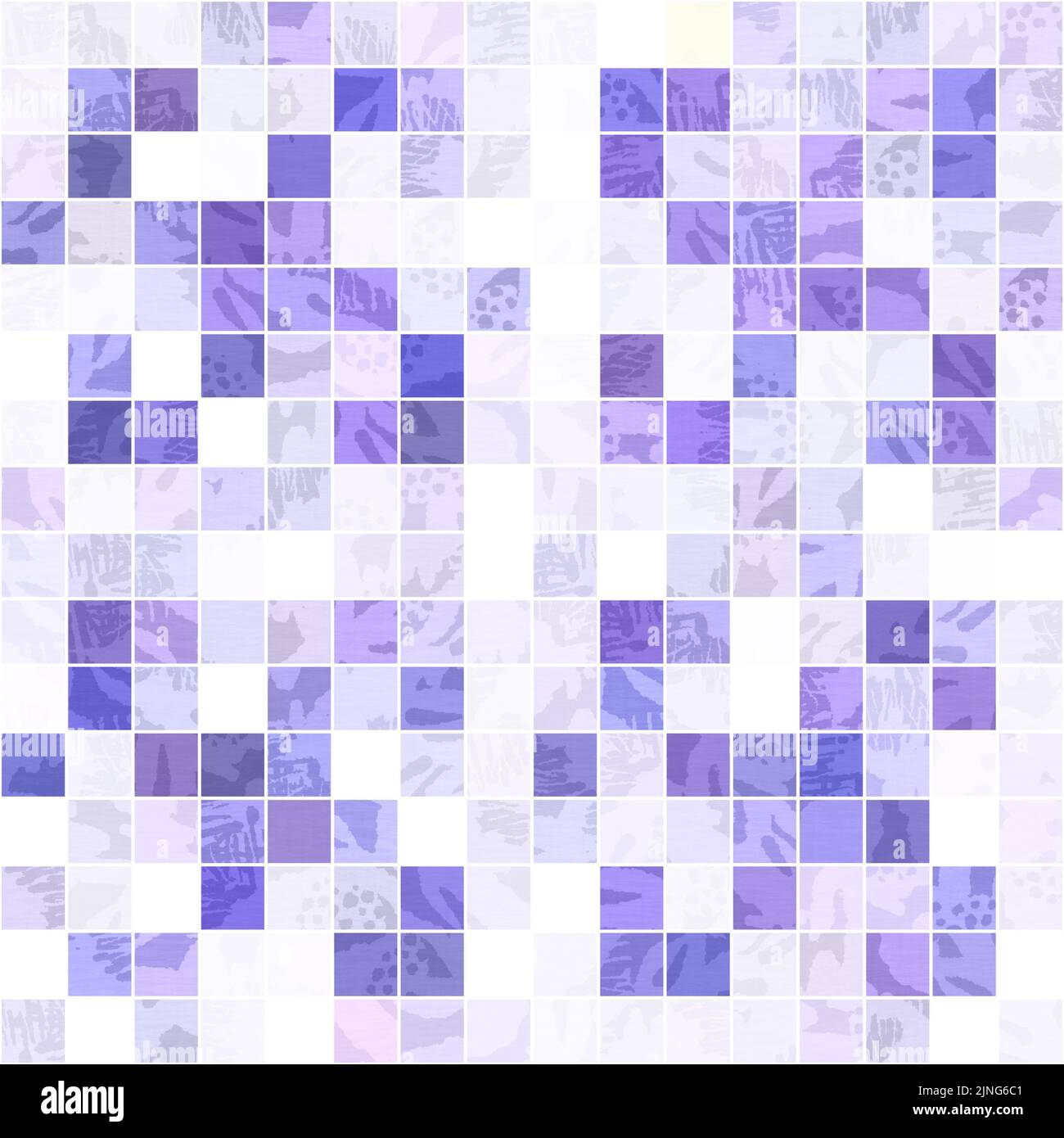 Tiny purple geometric mosaic pixel grid seamless pattern. Modern square ...