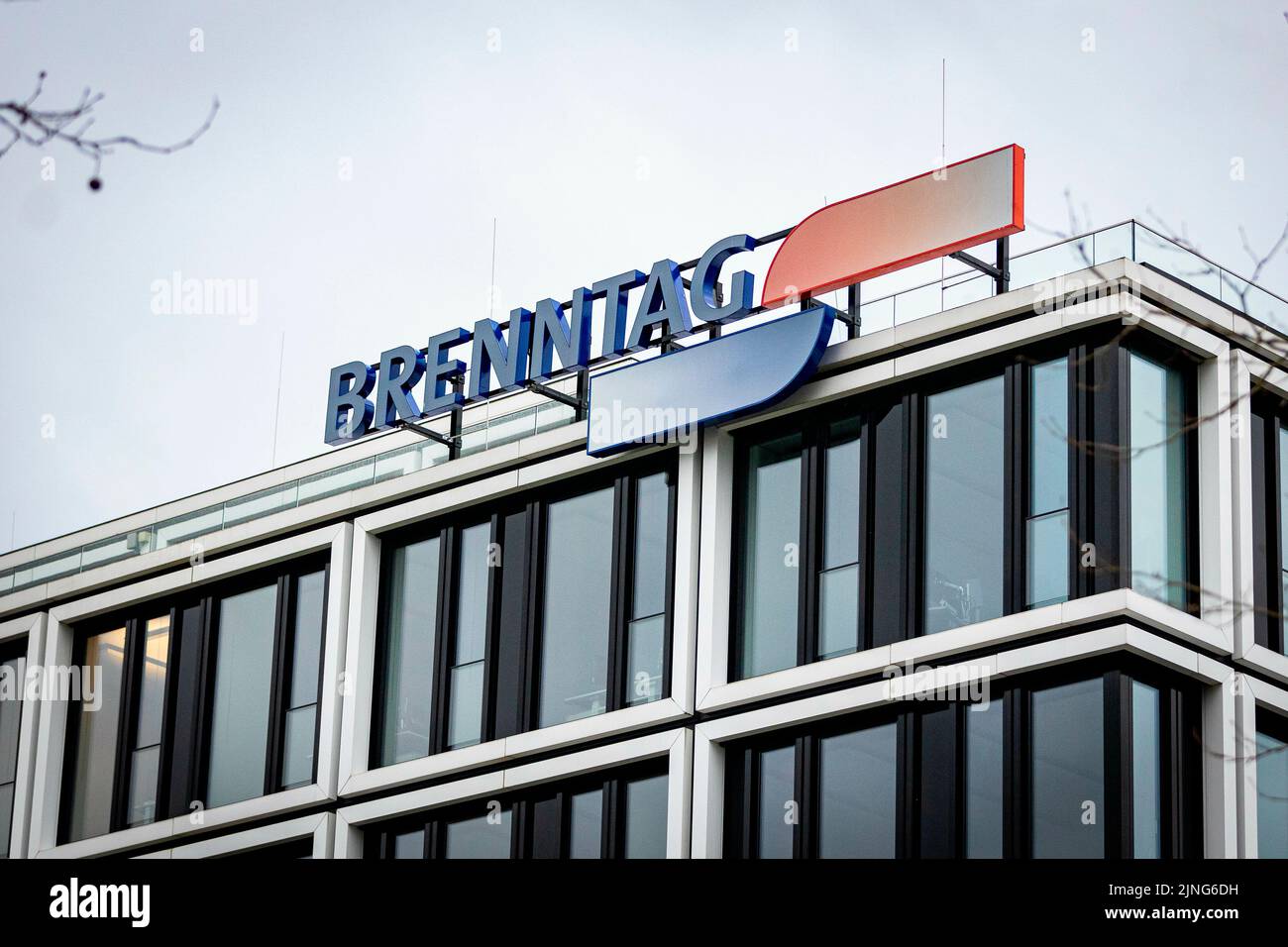 Meal, Deutschland. 04th Feb, 2022. A sign from the Brenntag company at ...