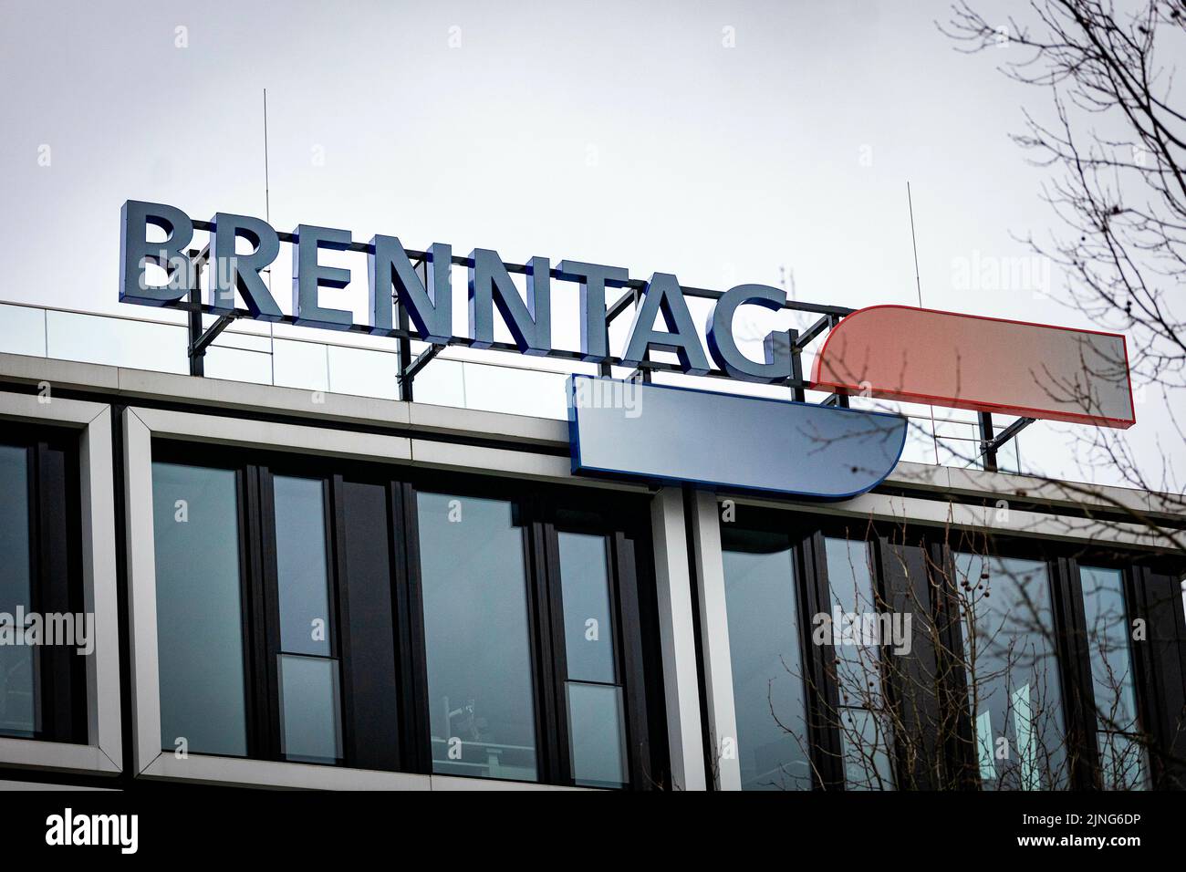Meal, Deutschland. 04th Feb, 2022. A sign from the Brenntag company at ...
