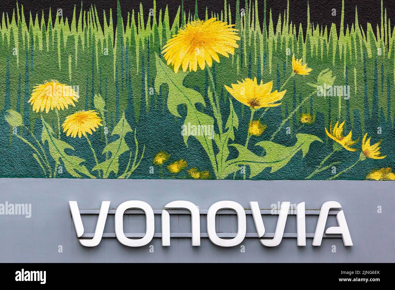 A sign from the vonovia company at a district office in Essen, February ...
