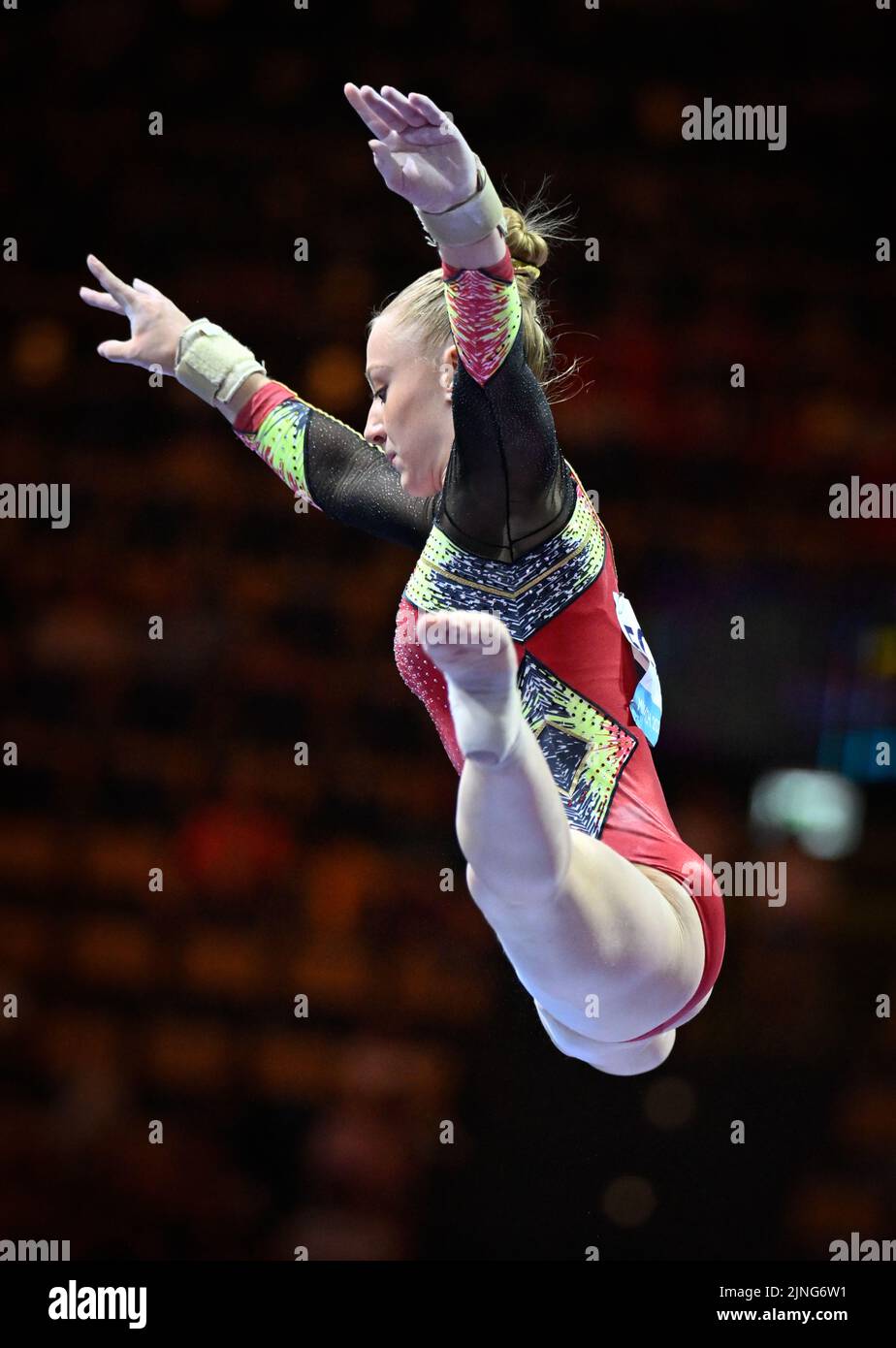Munich, Germany. 11th Aug, 2022. Belgian gymnast Lisa Vaelen pictured ...