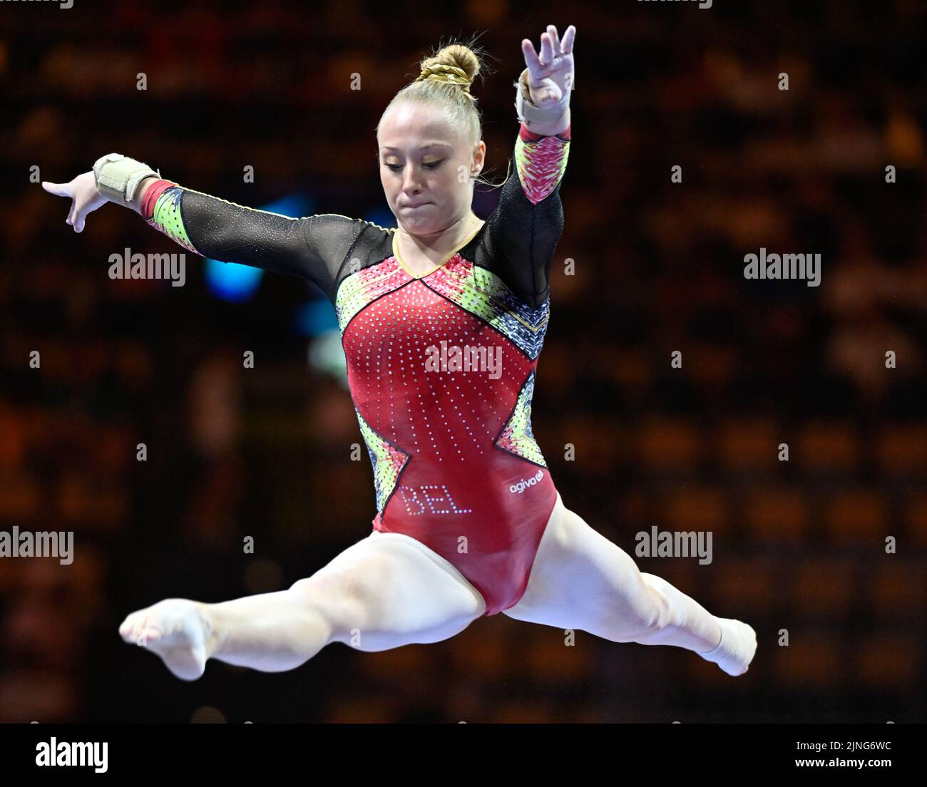 Munich, Germany. 11th Aug, 2022. Belgian gymnast Lisa Vaelen pictured ...
