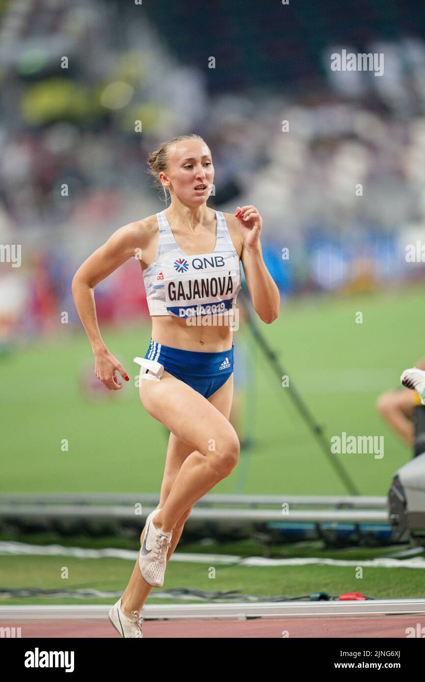 Gabriela GAJANOVÁ participating in the 800 meters at the Doha 2019 ...