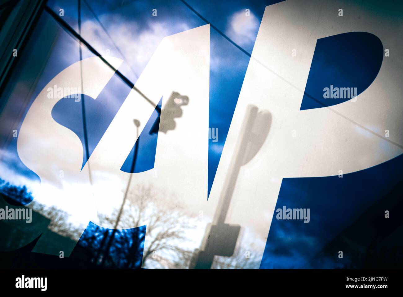 Berlin, Deutschland. 02nd Feb, 2022. The SAP logo in Berlin. 02/02/2022 ...