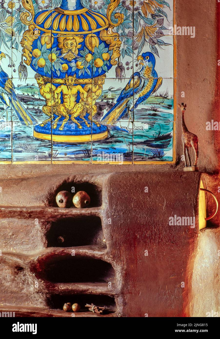 Bio-sustainable architecture, raw earth house, ethnic style Stock Photo ...