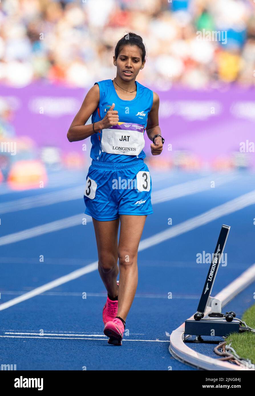 Bhawna Jat of India competing in the women’s 10,000m walk final at the ...