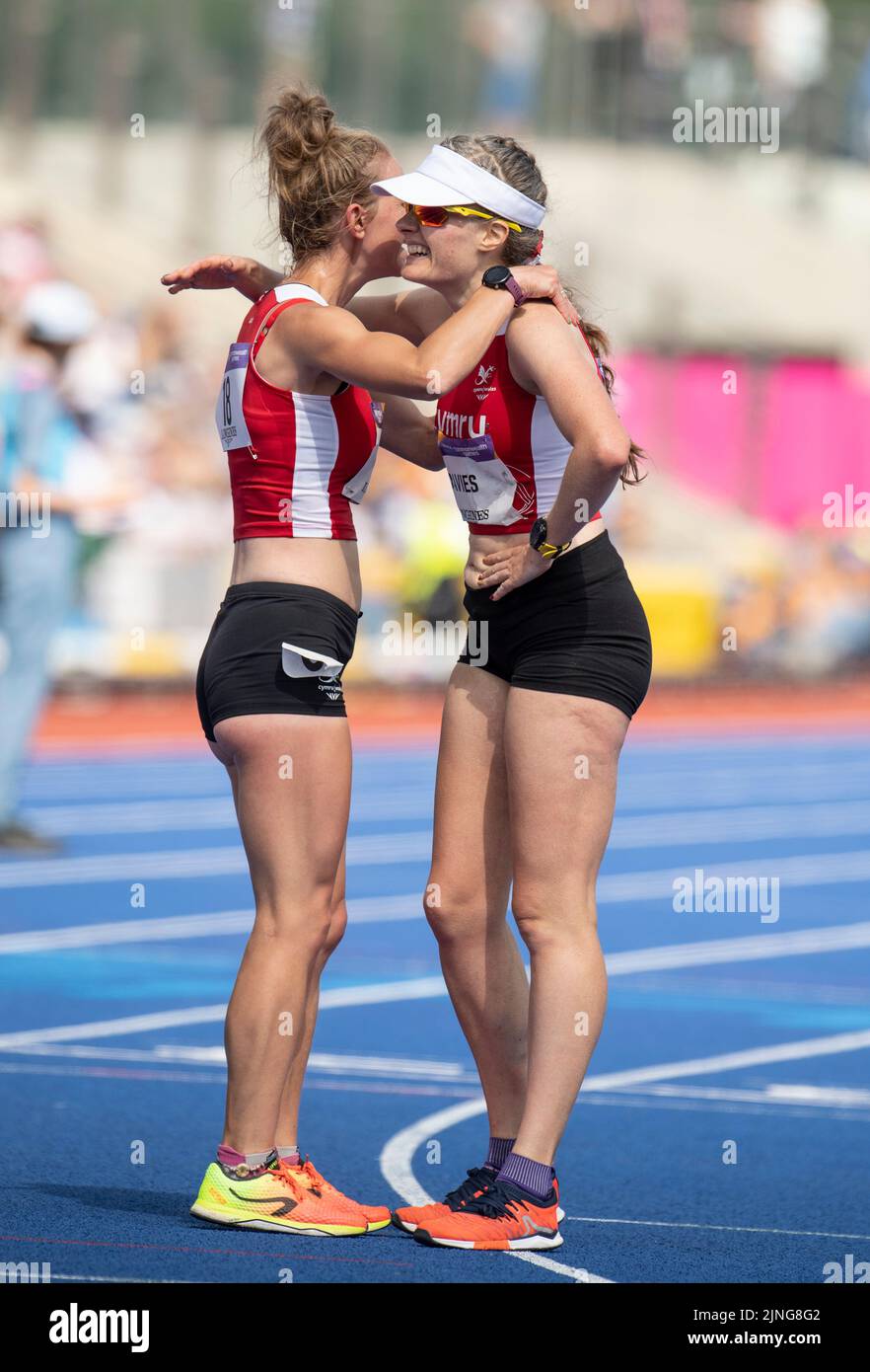 Heather Lewis and Bethan Davies of Wales competing in the women’s 10 ...