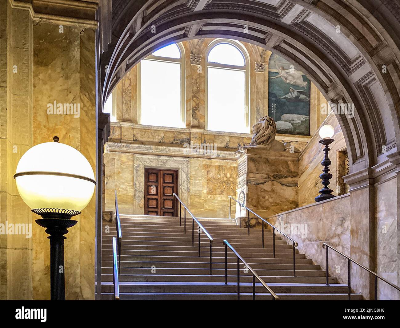 Grand Staircase of The Boston Public Library, Boston, Massachusetts ...