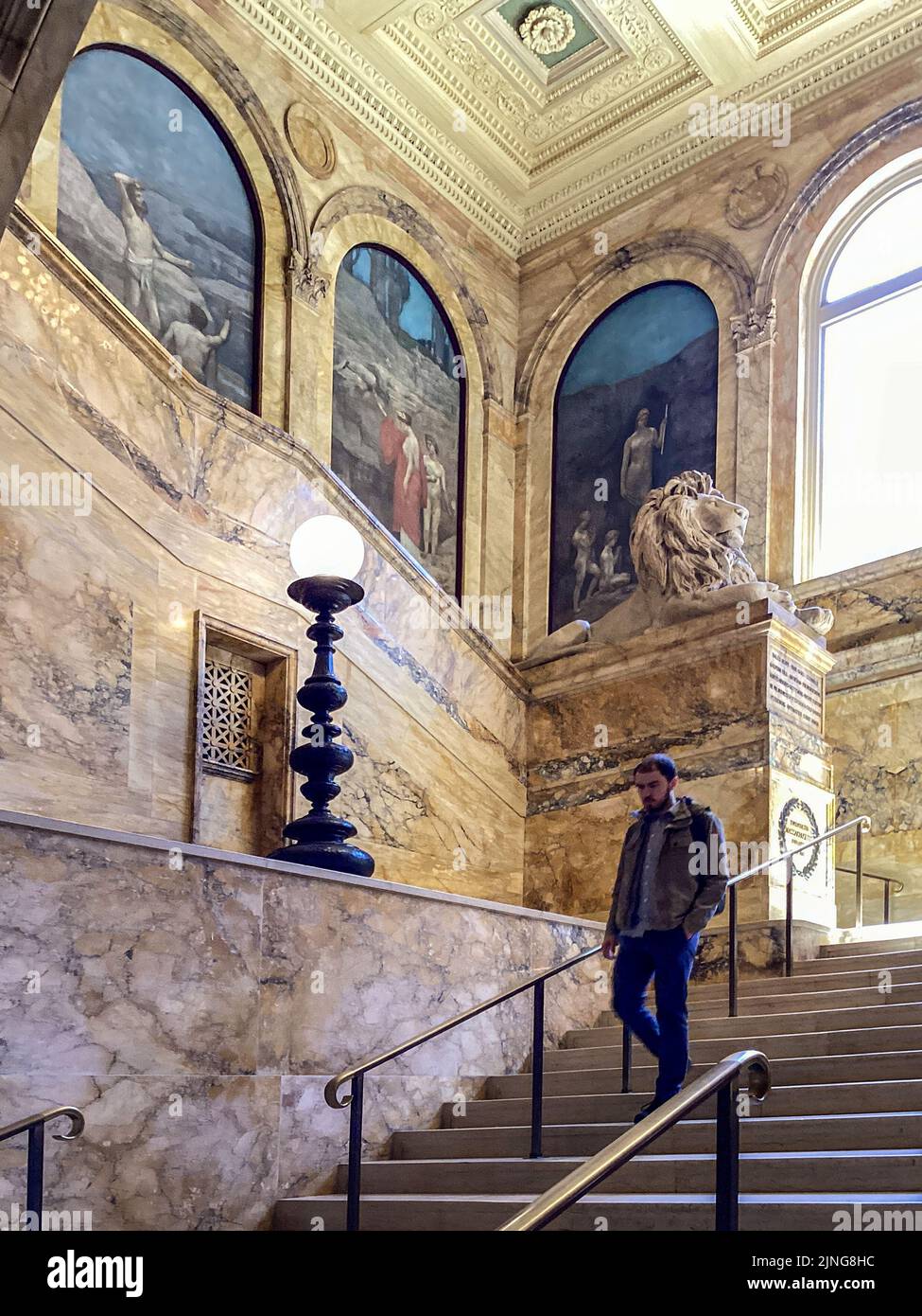 Grand Staircase of The Boston Public Library, Boston, Massachusetts ...