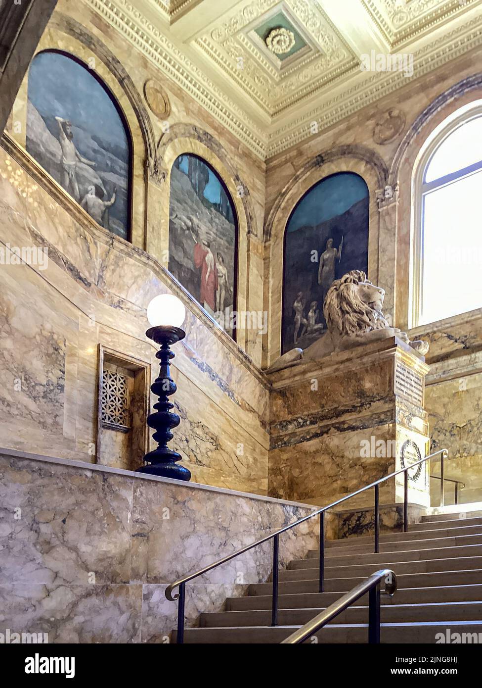 Grand Staircase of The Boston Public Library, Boston, Massachusetts ...